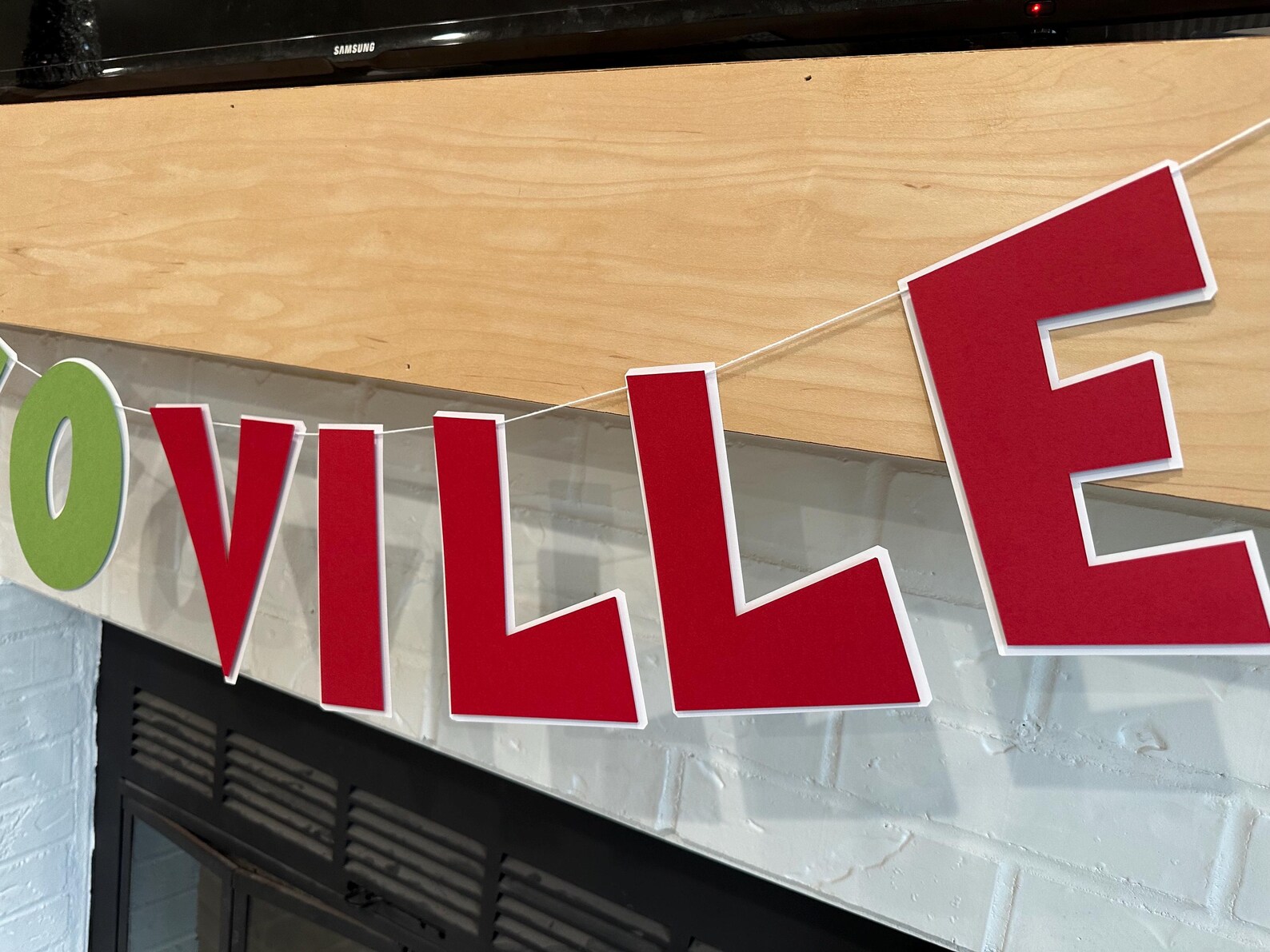 Twoville Birthday Banner in Custom Colors | Red and Green Christmas ...