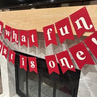 Vintage Christmas 1st Birthday Banner, Oh What Fun Backdrop, Oh What ...