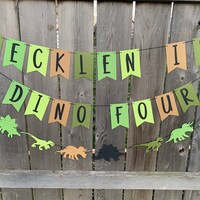 Dinosaur Birthday Banner, Personalized Banner, Dinosaur Party, One Wild ...