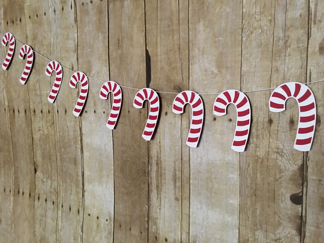 Candy Cane Banner Candy Cane Garland Candy Cane Olympics - Etsy