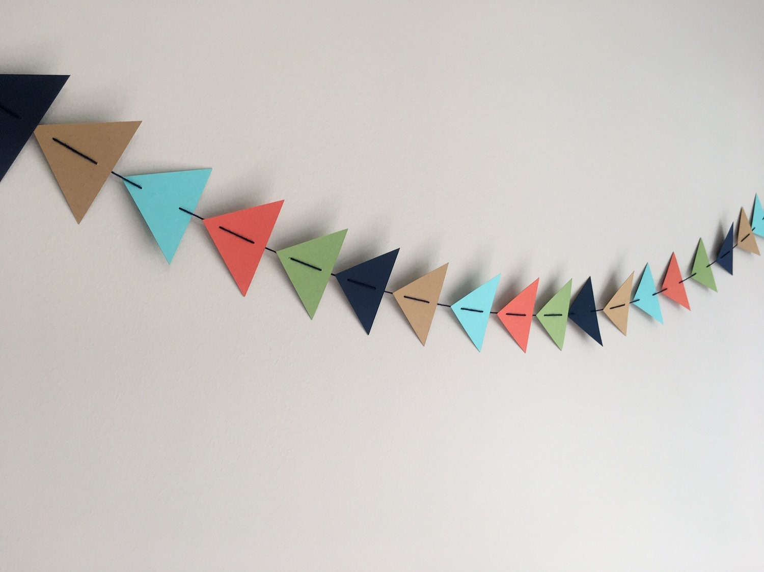 Triangle Garland in Custom Colors Triangle Banner geometric | Etsy