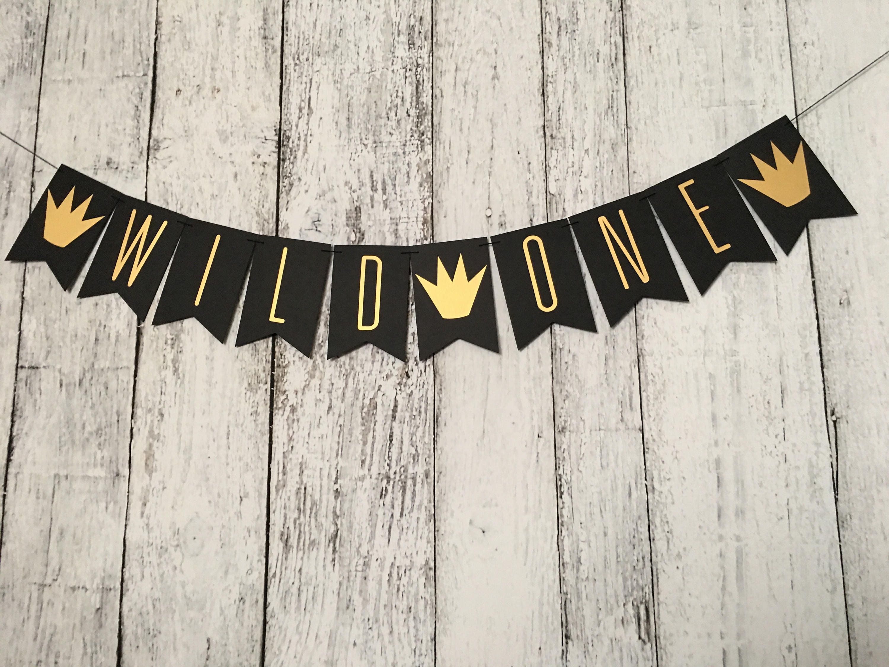 WILD ONE Party Banner in Custom Colors Wild One Garland | Etsy