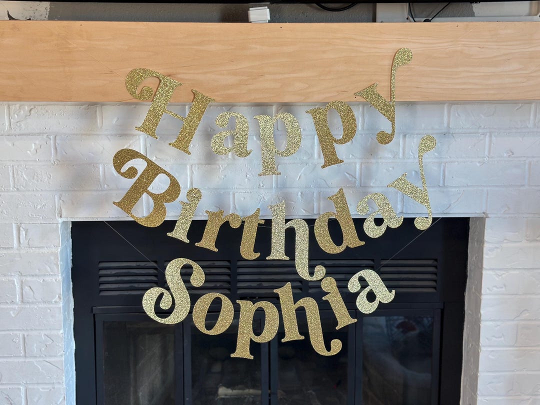 Personalized Happy Birthday Banner in Custom Colors - Etsy
