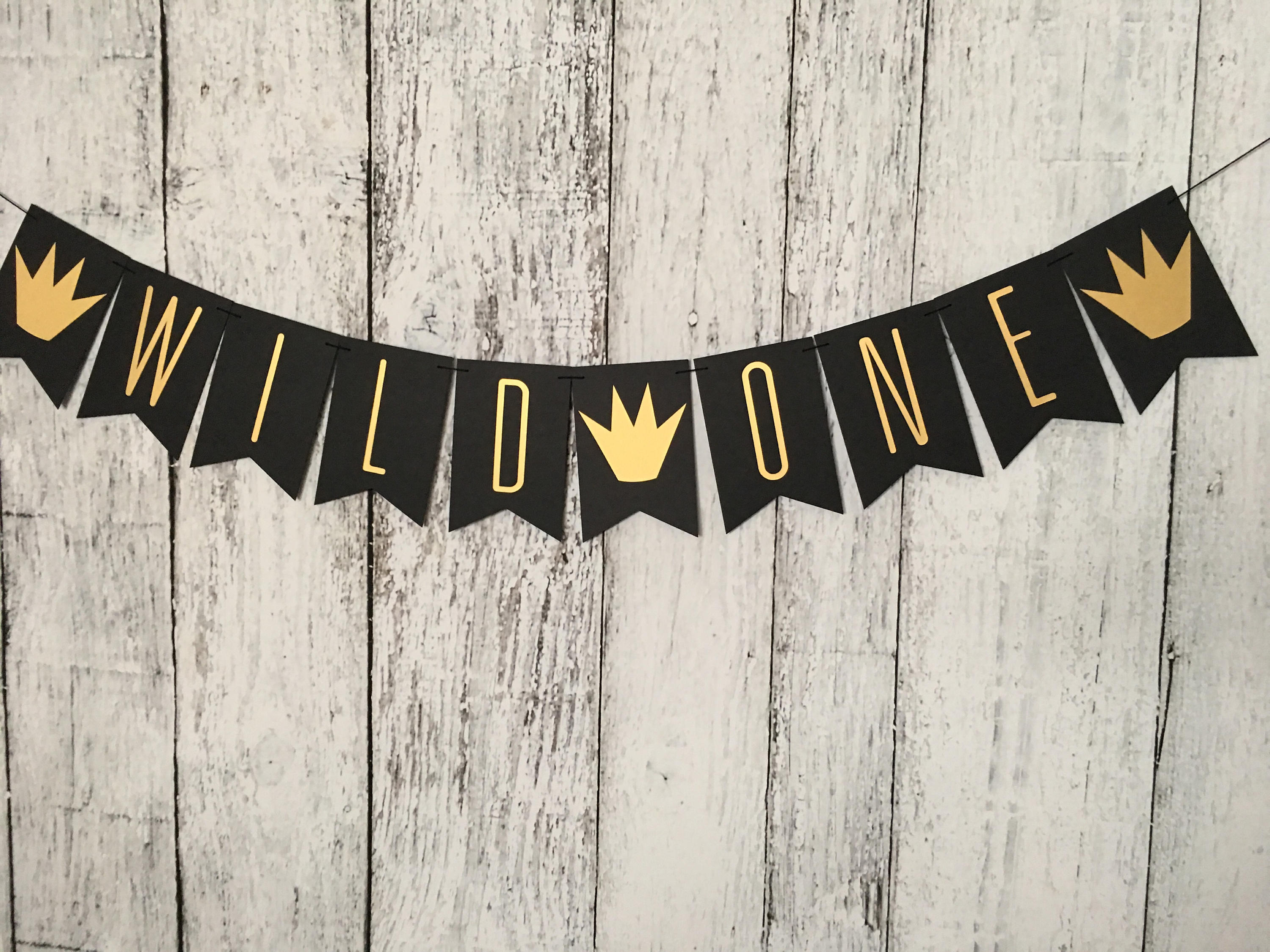 WILD ONE Party Banner in Custom Colors Wild One Garland | Etsy