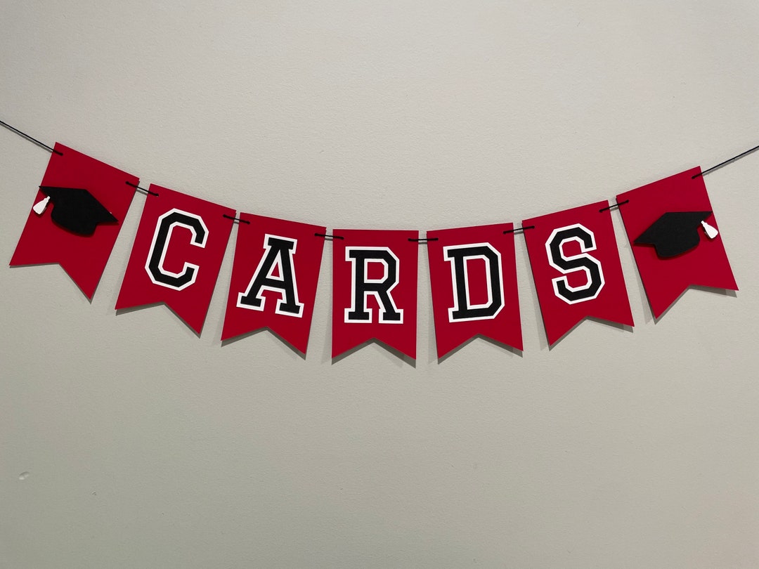 Mini Graduation Cardstock Pennant Name Banner | Mini Cards Graduation ...