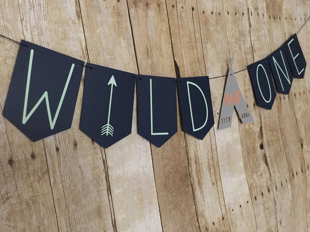 WILD and ONE Banner | Wild One Party Tribal Party Decorations - Tribal ...