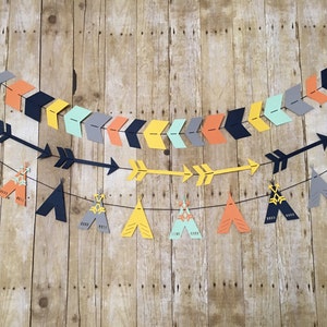 Set of 3 Tribal Party Banners in Custom Colors | Wild One Party | - Etsy