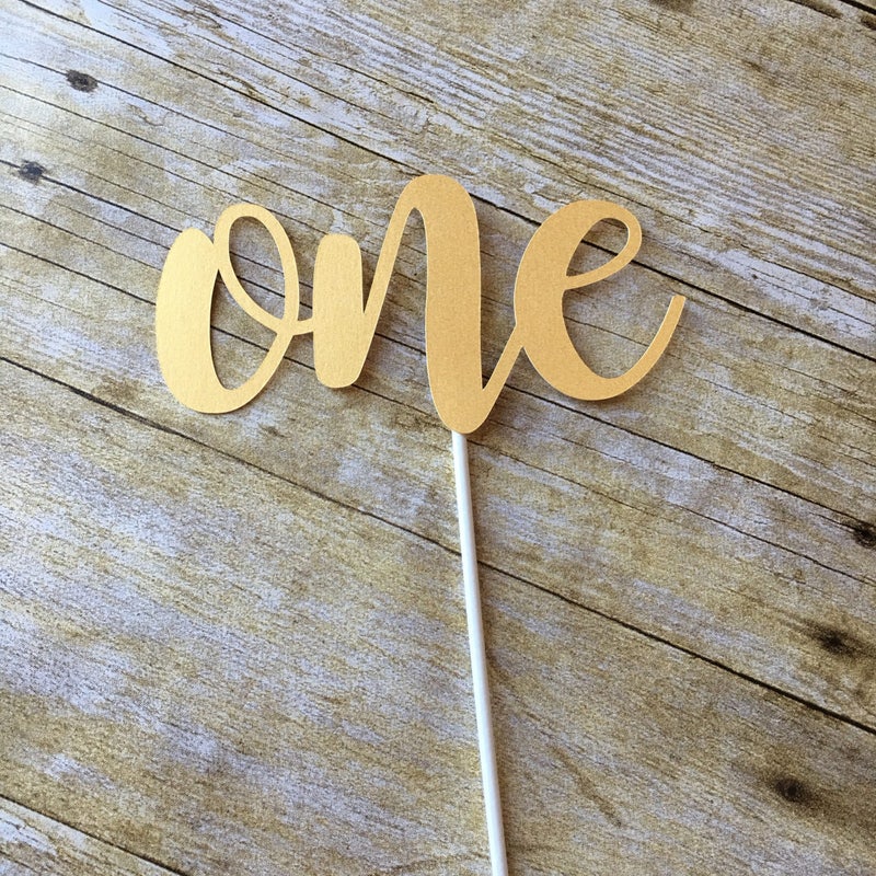 One Cake Topper - Etsy