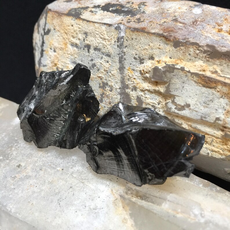 Genuine Shungite Jet Doubles Your Primordial Partners T-24 | Etsy