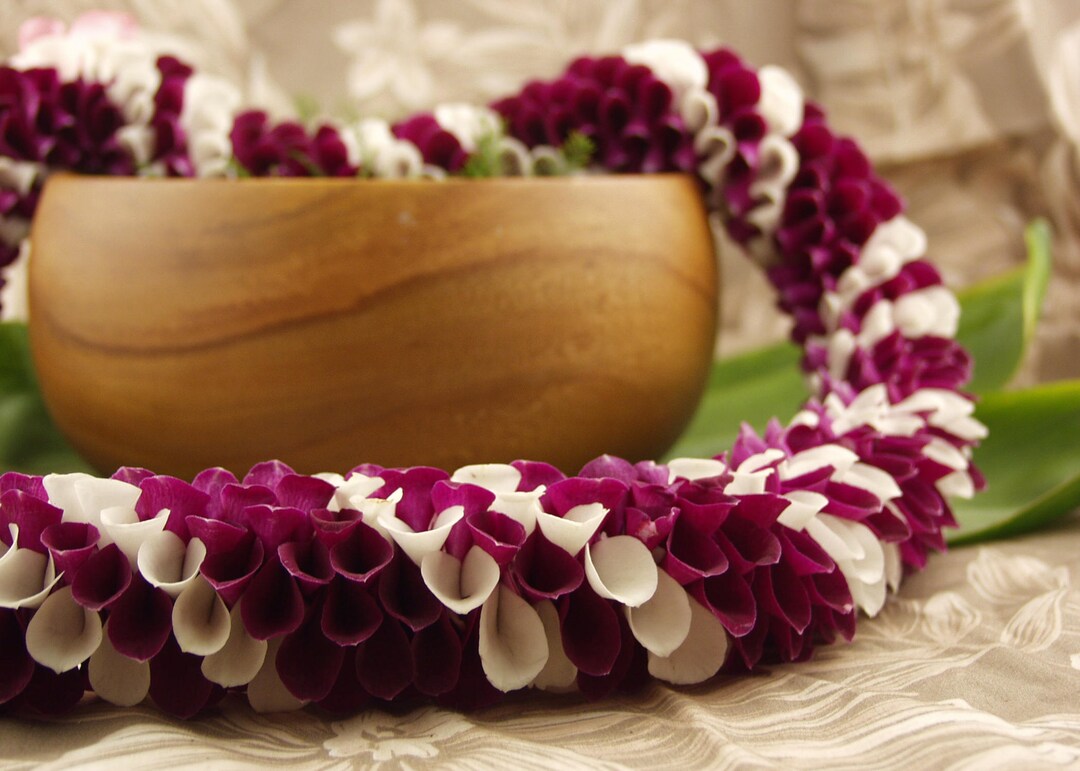 Fresh Orchid Lei "alewa" - Authentic Fresh Flower Lei From Hawaii ...