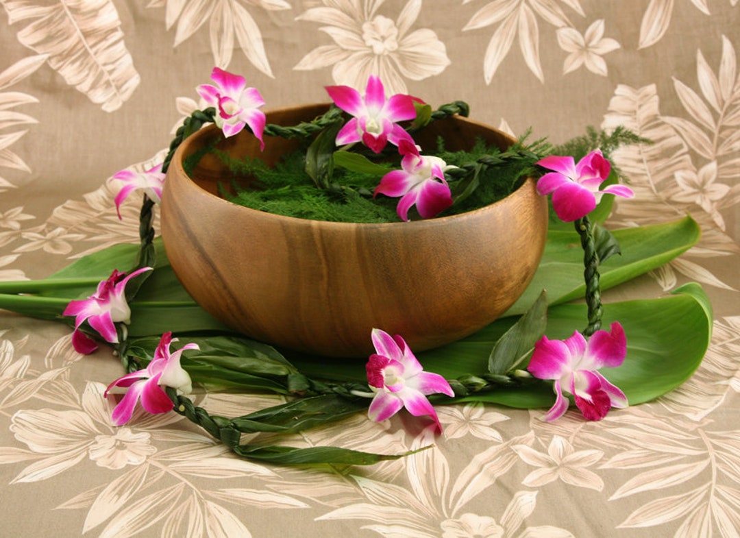 Fresh Lei "ti Leaf With Orchid" - Choose Your Delivery Date! - Fresh ...