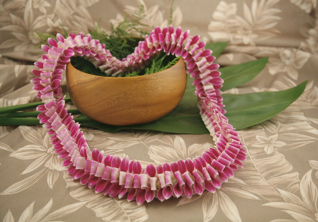 Hawaiian Lei "leahi" Fresh Orchid Lei - Choose Your Delivery Date ...