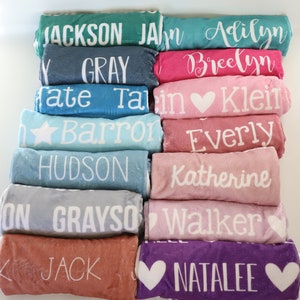 Kid Name Blanket Kid Gift Boy Bedding Girl Bedding Birthday Present for ...