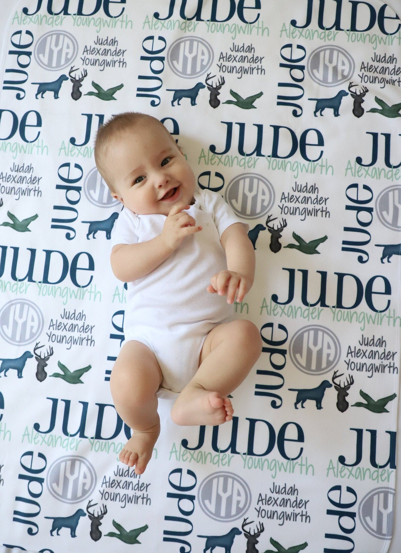 Personalized Baby Blanket Monogram Baby Blanket Swaddle | Etsy