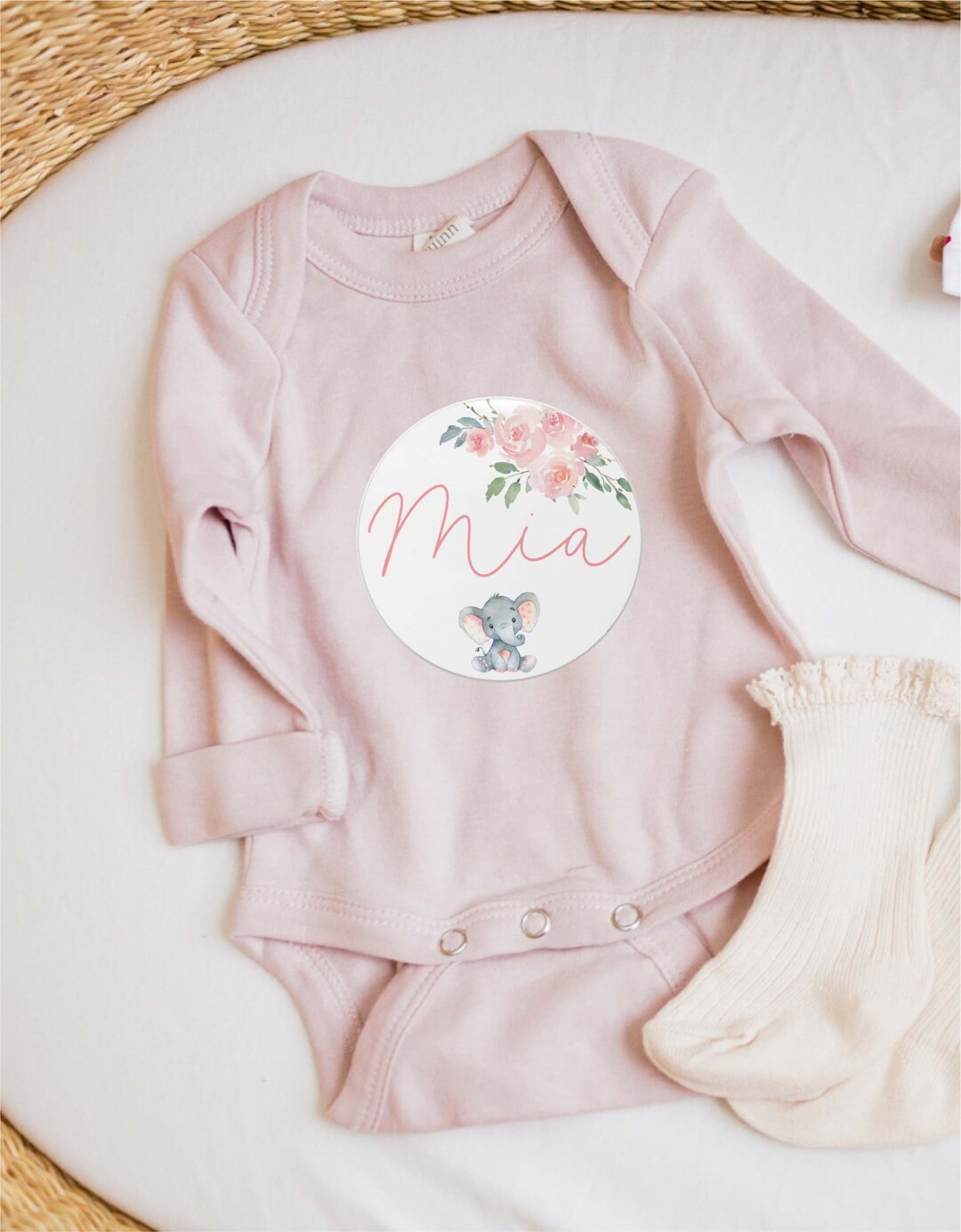 Girl Name Sign Newborn Name Sign Baby Name Disc Personalized Wooden ...