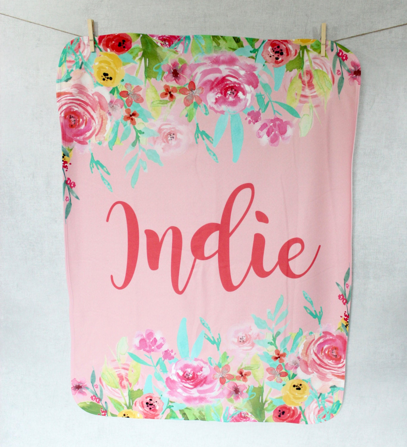 Personalized Baby Blanket Monogram Baby Blanket Swaddle | Etsy