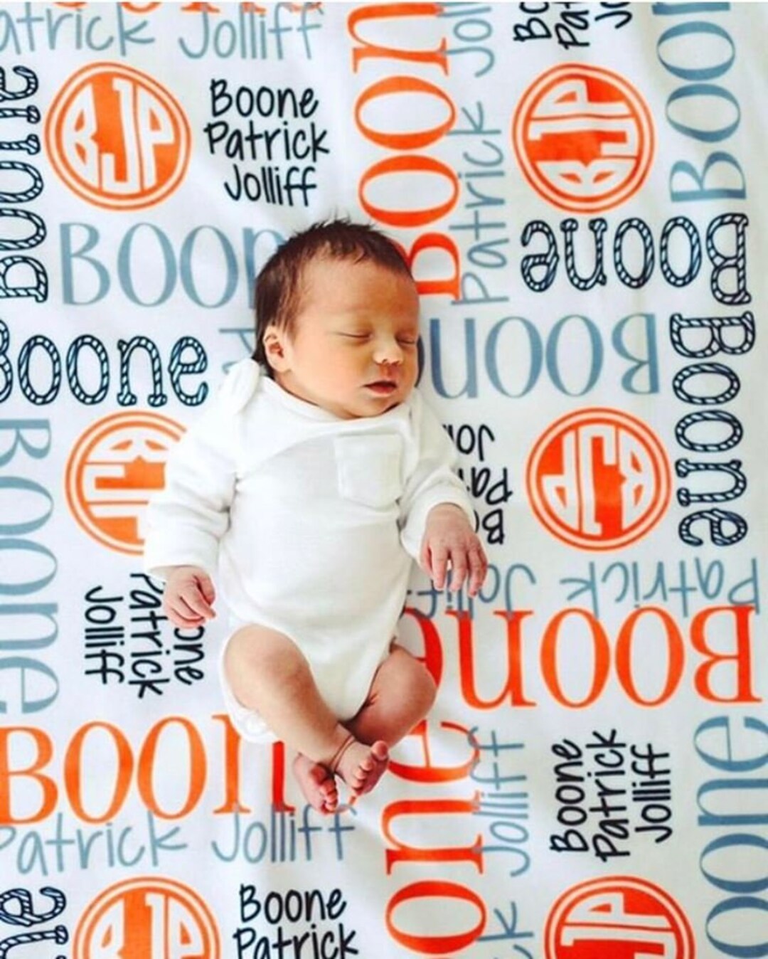 Personalized Baby Blanket Monogram Baby Blanket Swaddle Receiving ...