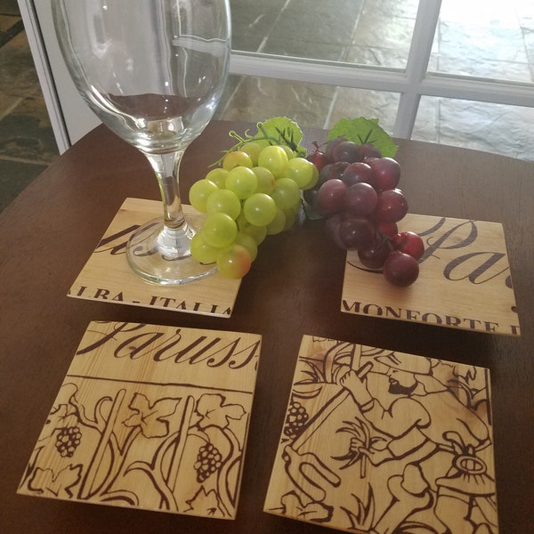 Wine Coasters - Etsy