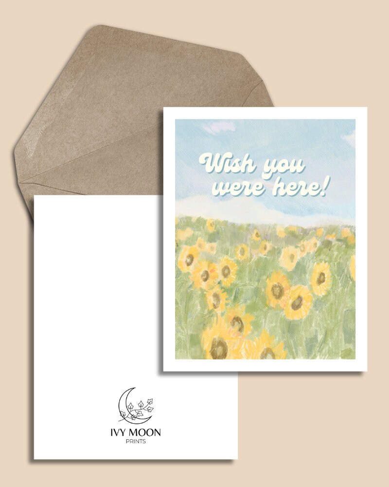 Wish You Were Here Card, Printable Travel Card, Travel Card, Digital ...