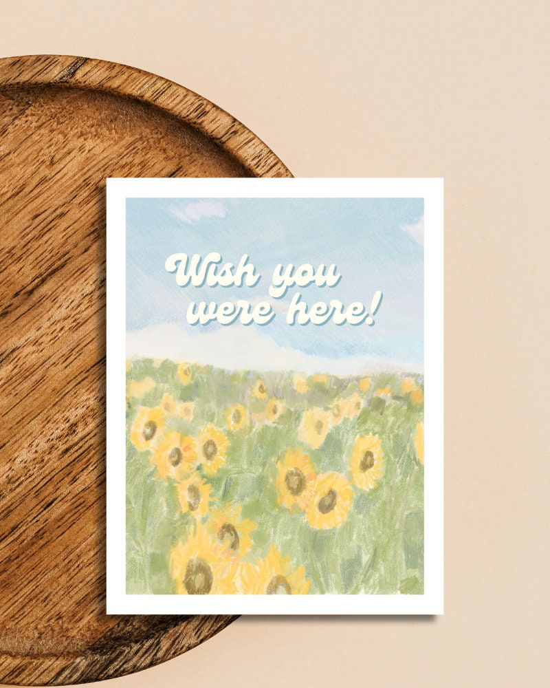 Wish You Were Here Card, Printable Travel Card, Travel Card, Digital ...