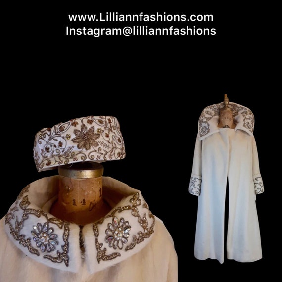 Vintage Women's 60s Lilli Ann Hand Beaded Woven Mohai… - Gem