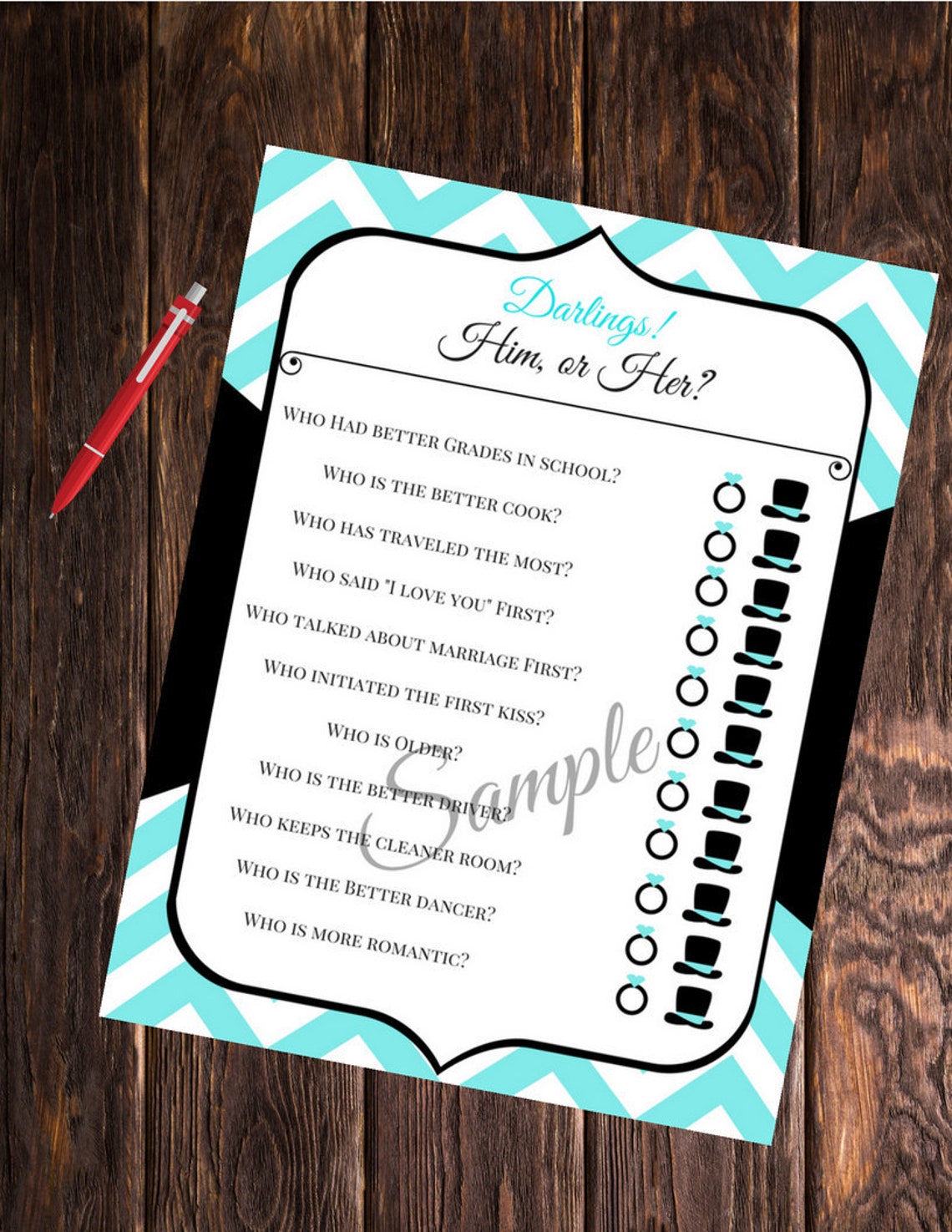 Breakfast at Tiffany's Shower Game Template Him or Her | Etsy