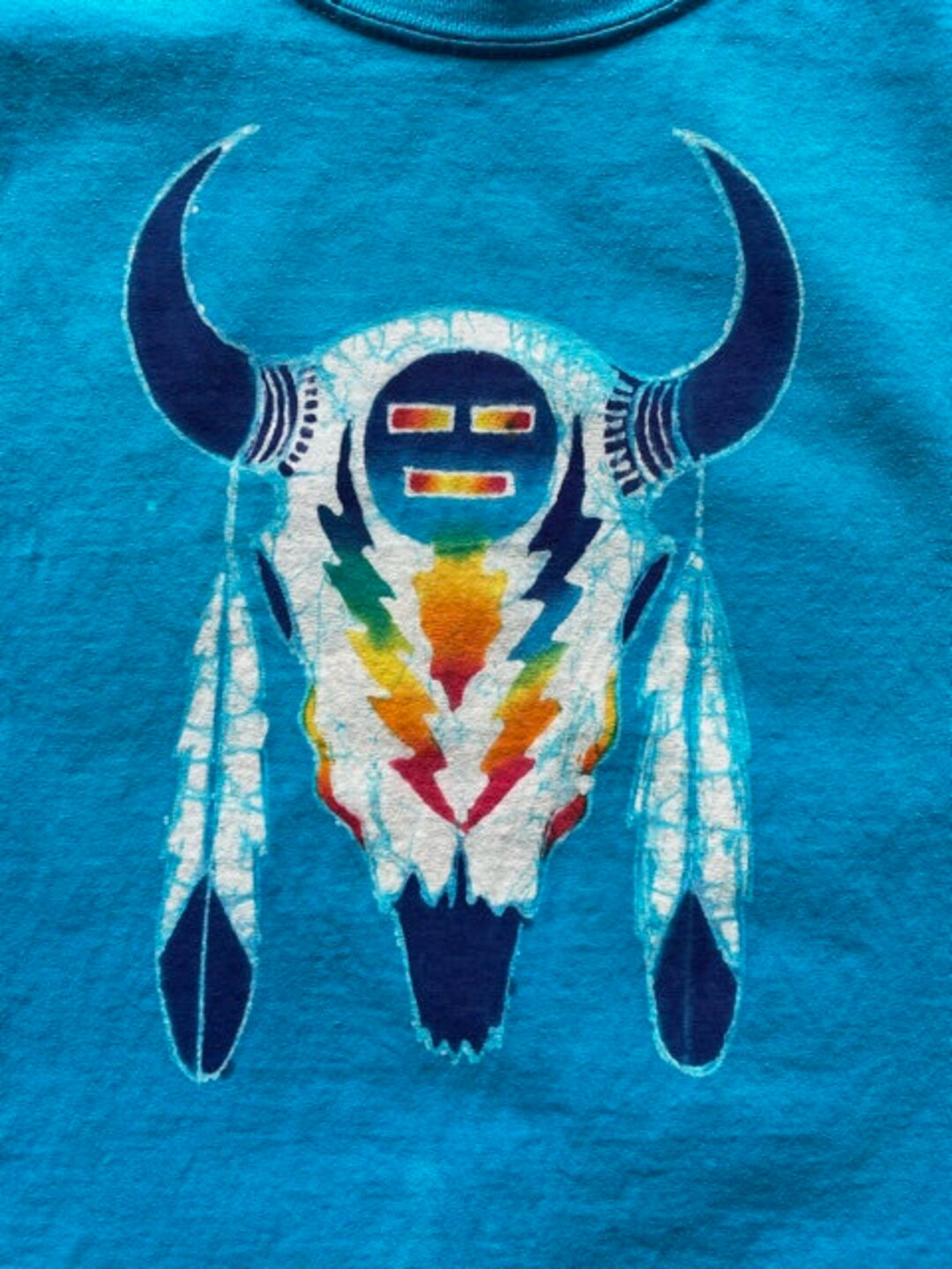 Small Batik Native Inspired Buffalo Skull - Etsy