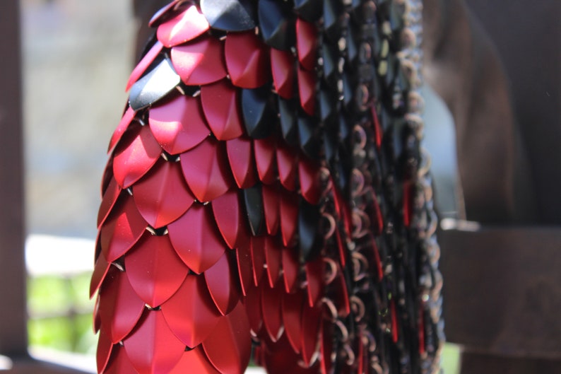 Red and Black Shoulder Pauldron - Etsy