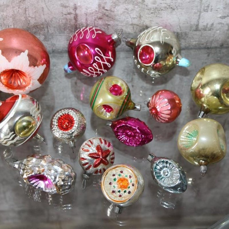 Ussr Vintage Glass Baubles - Etsy
