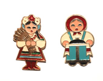 Russian Babushka Pin - Etsy