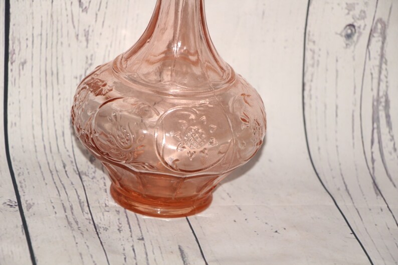 Pink Glass Decanter Antique Carafe for Wine Whiskey Brandy - Etsy