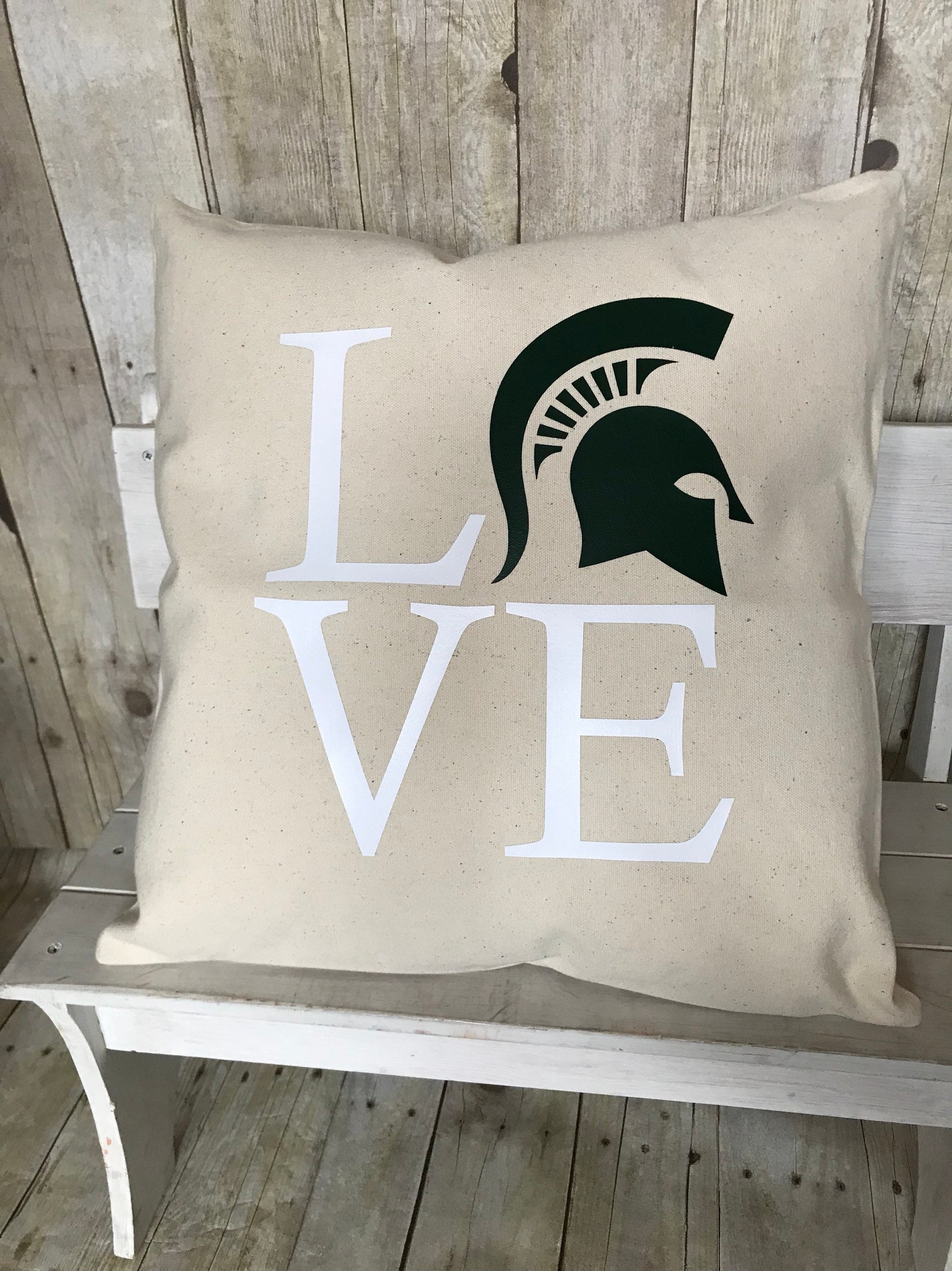 Michigan State Pillow Cover Michigan State Love Michigan State Michigan ...