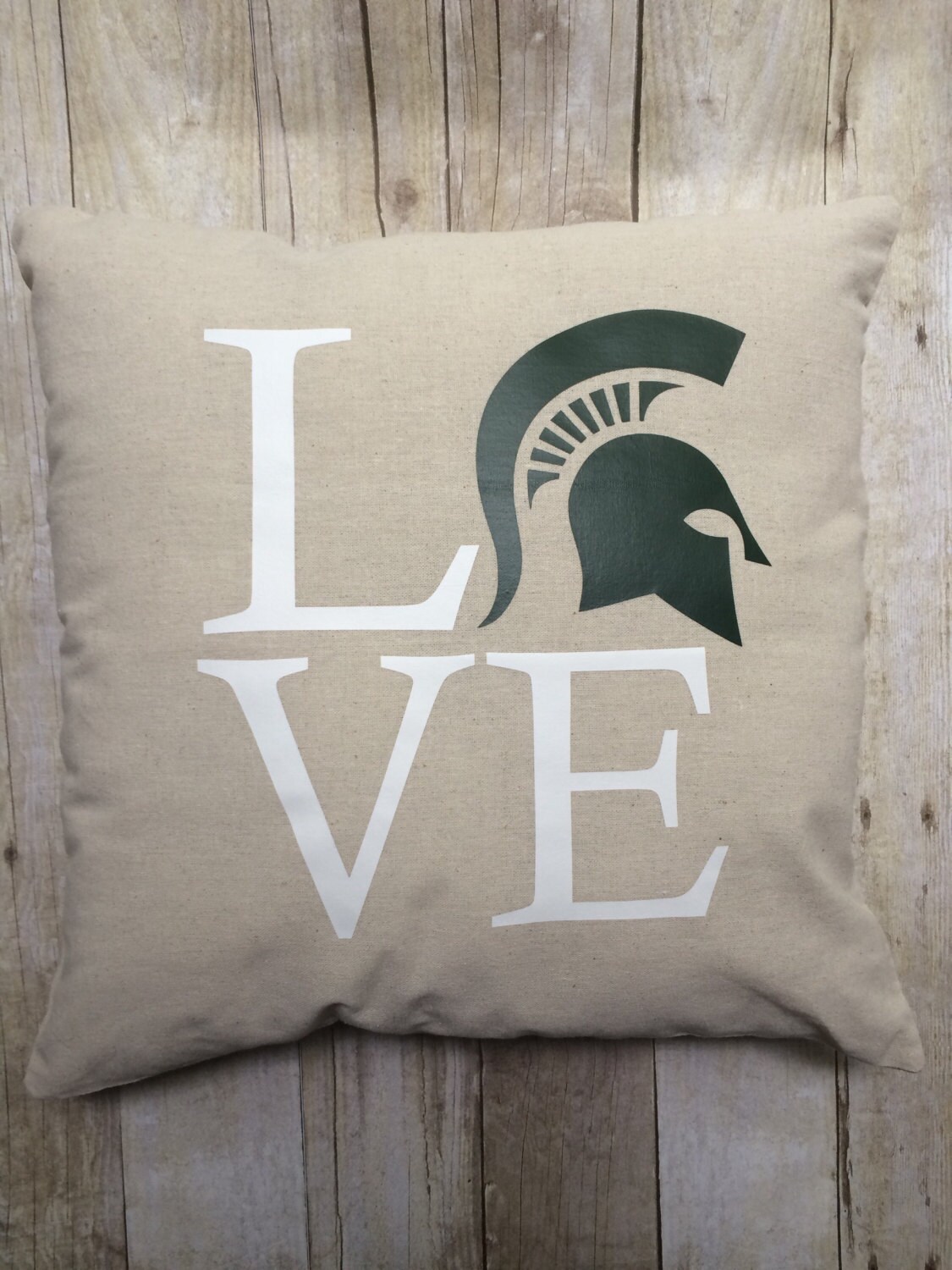 Michigan State Pillow Cover Michigan State Love Michigan - Etsy