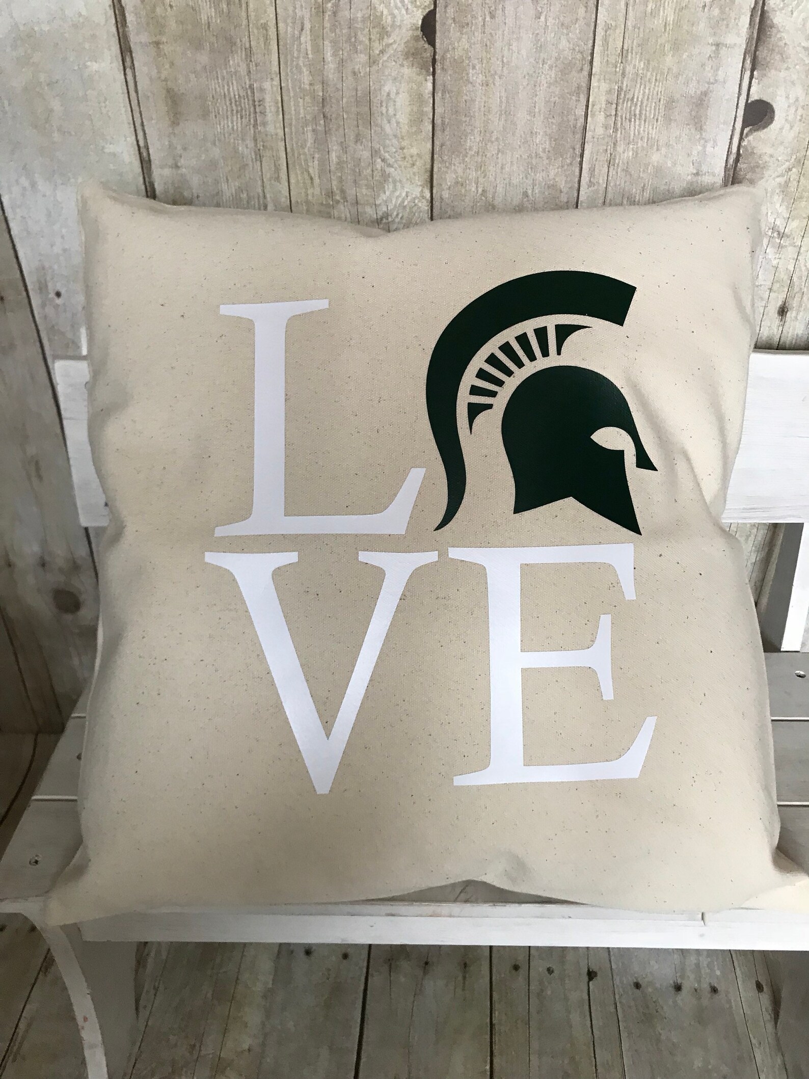 Michigan State Pillow Cover Michigan State Love Michigan State Michigan ...