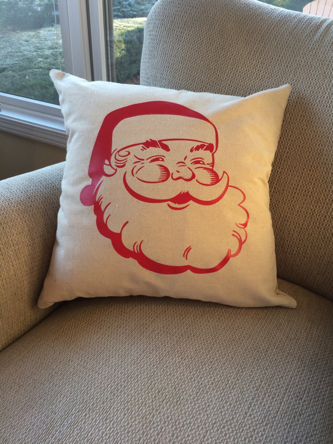 Santa Pillow Cover Christmas Pillow Cover Santa Pillow Christmas Pillow ...