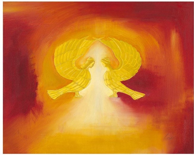 The Angels keruvim Oil Painting Contemporary - Etsy