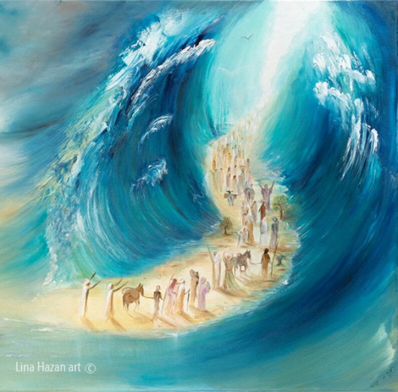 Exodus, Crossing of the Red Sea, Oil Painting Giclee, Museum Quality ...