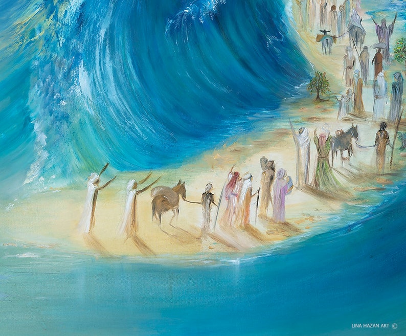 Exodus Crossing of the Red Sea Oil Painting Large Wall Art - Etsy