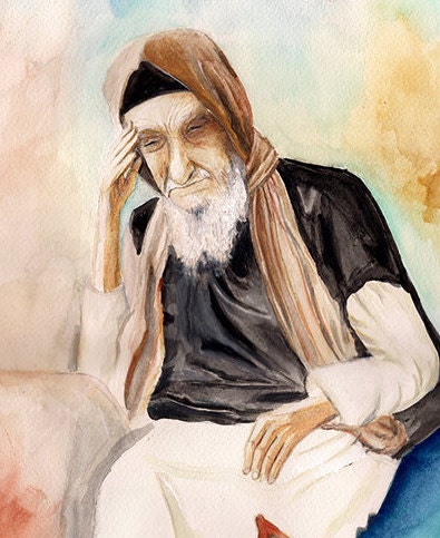 Baba Sally Portrait Watercolor Painting of Baba Sally Jewish - Etsy