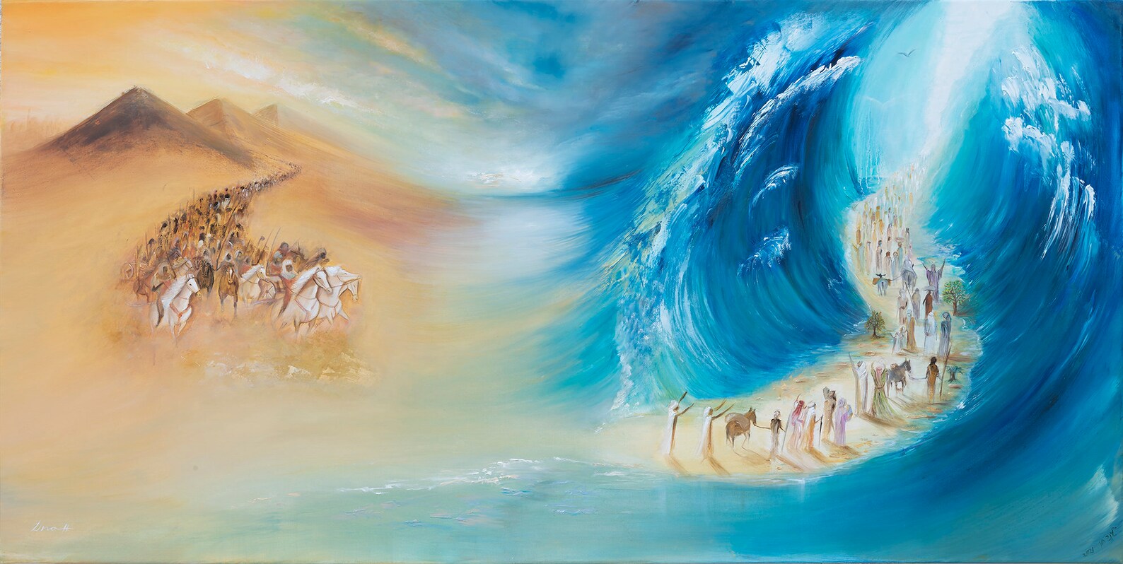 Exodus Crossing of the Red Sea Oil Painting Large Wall Art - Etsy Israel