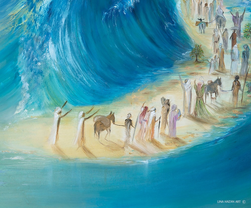 Crossing of the Red Sea Oil Painting Jewish Art Print - Etsy