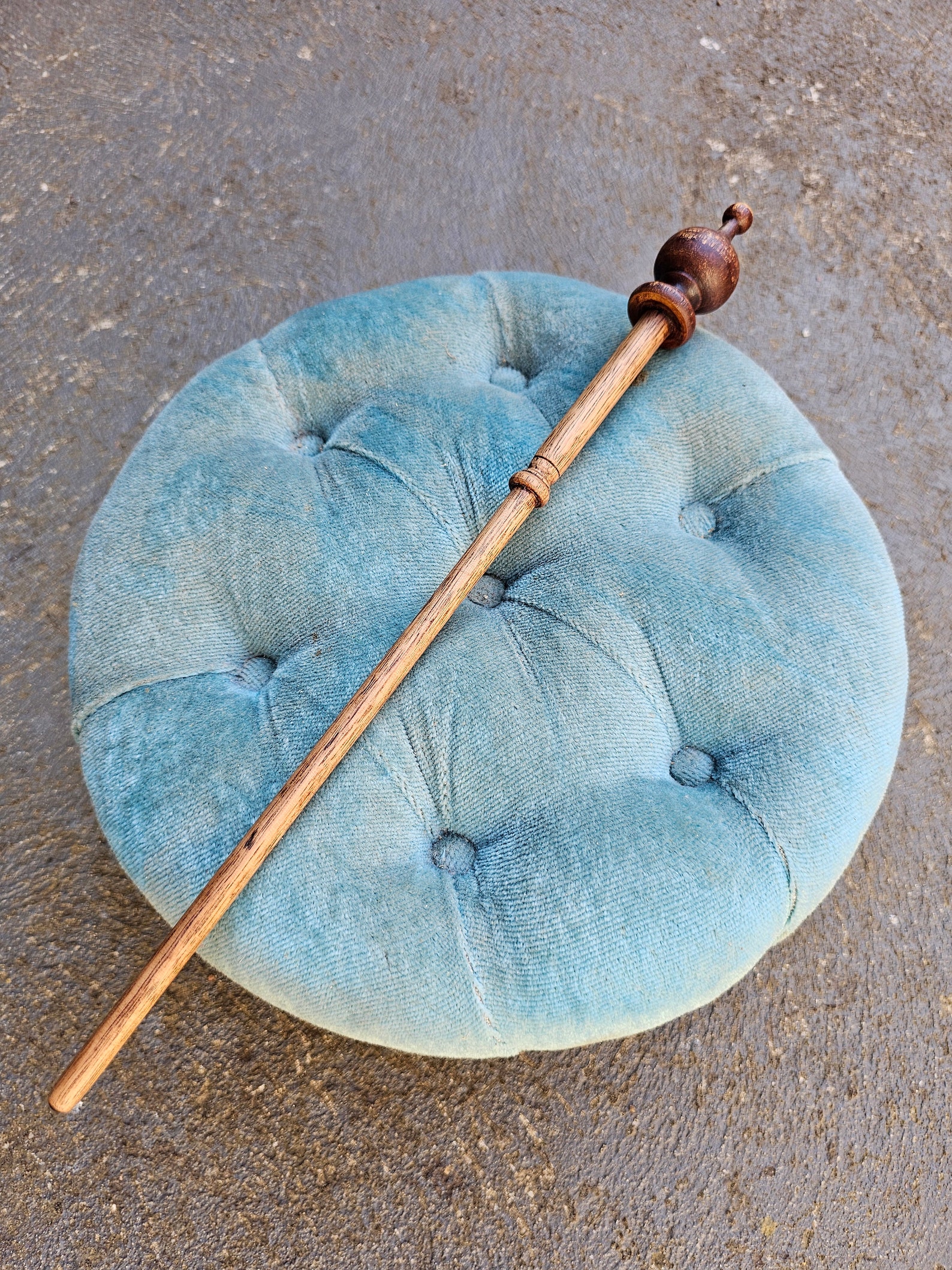 Repurposed Curtain Rod Wand: 14 1/2" Mahogany, Essence of Hinkypunk, in ...