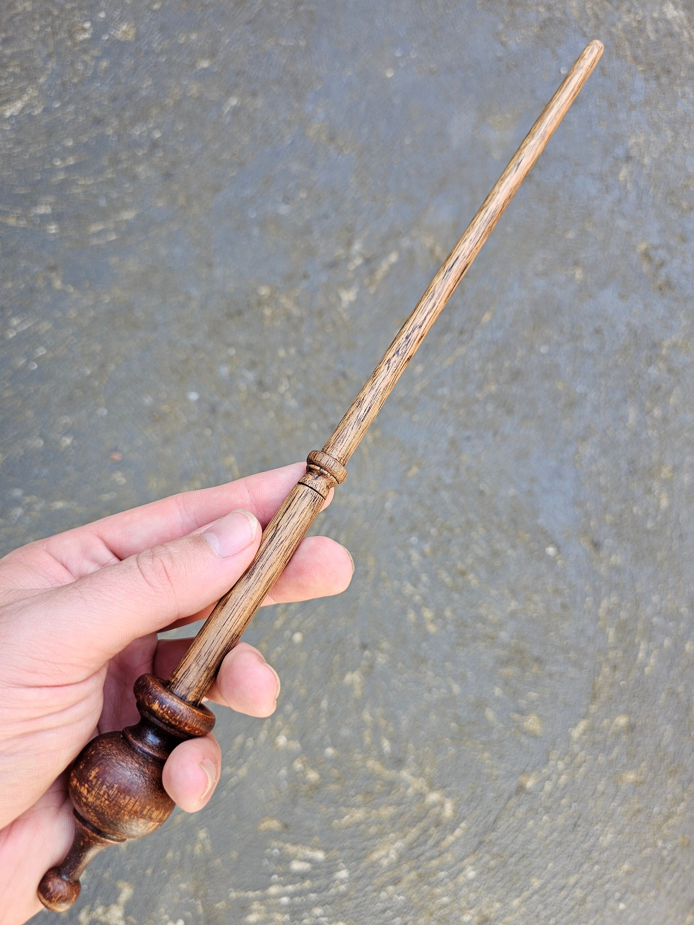 Repurposed Curtain Rod Wand: 14 1/2" Mahogany, Essence of Hinkypunk, in ...