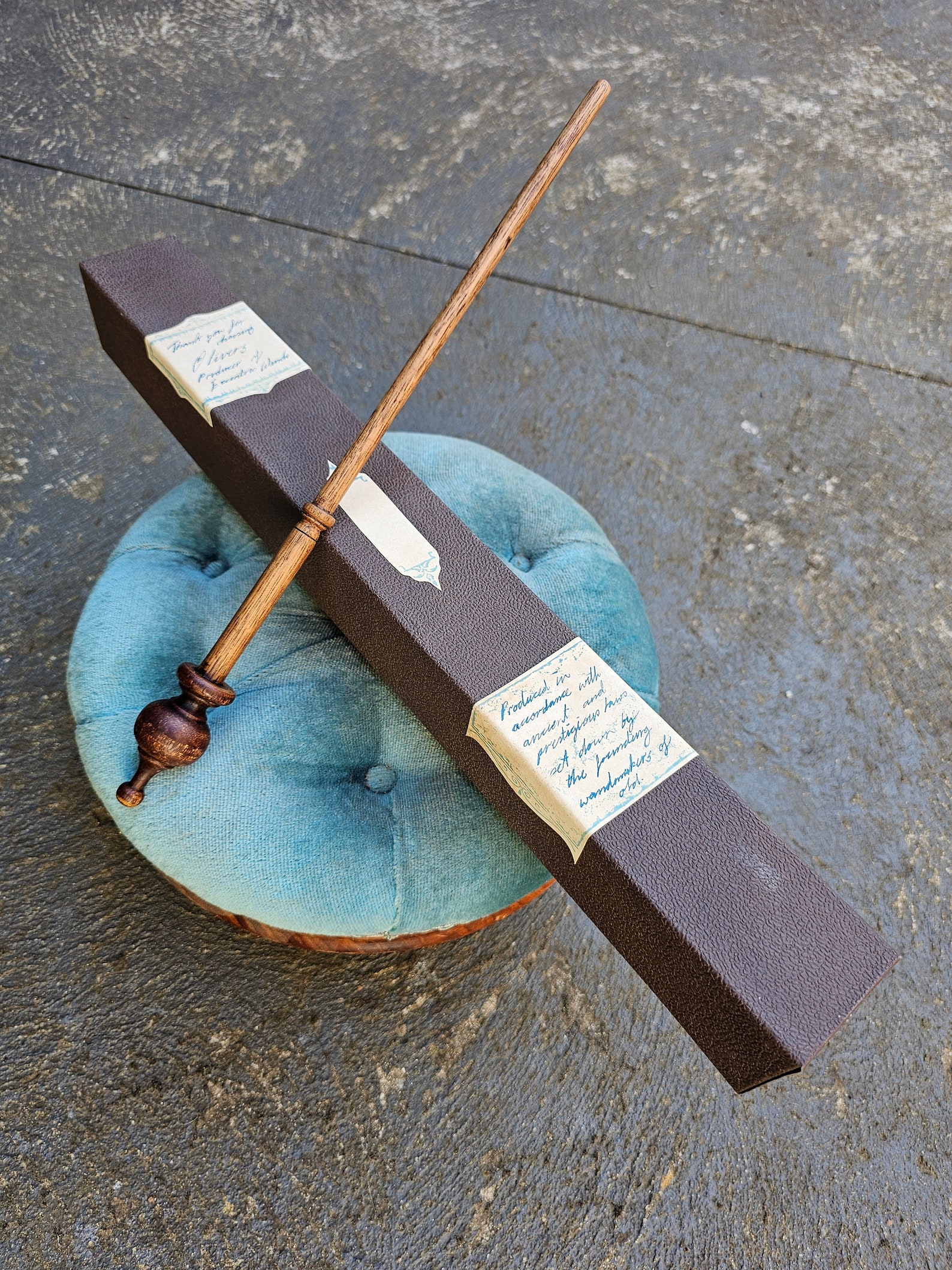 Repurposed Curtain Rod Wand: 14 1/2" Mahogany, Essence of Hinkypunk, in ...