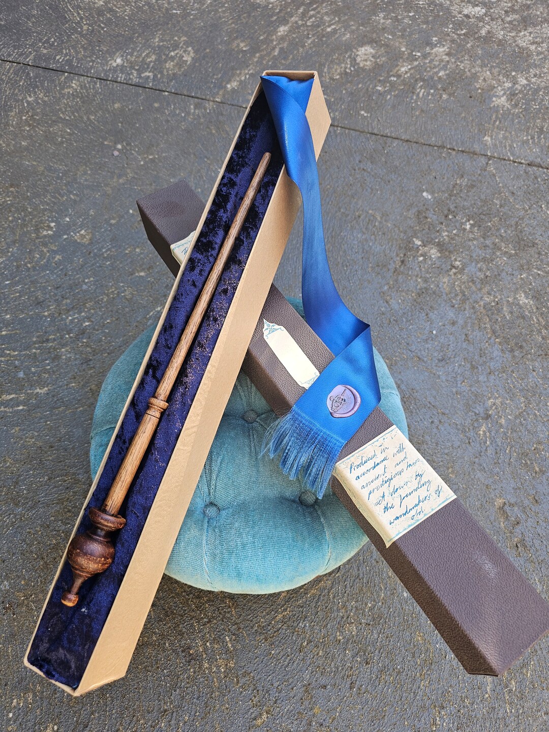 Repurposed Curtain Rod Wand: 14 1/2" Mahogany, Essence of Hinkypunk, in ...