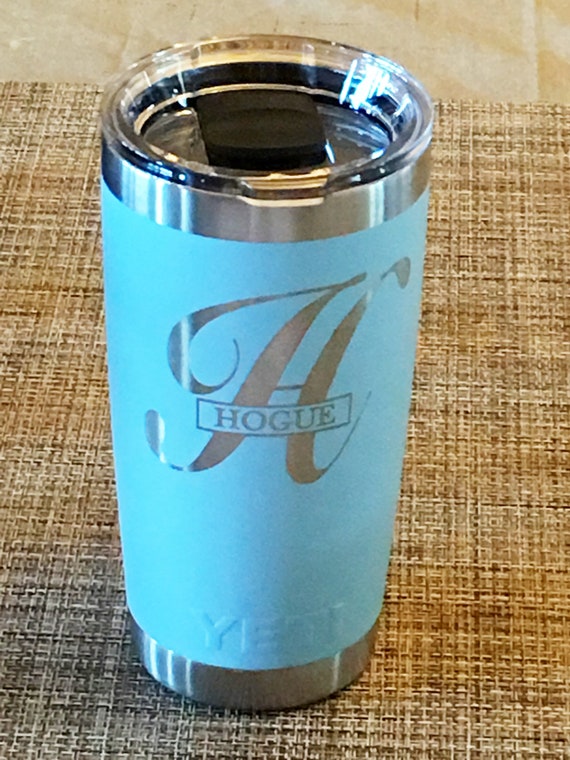 Personalized Laser Engraved Colored Yeti Rambler Tumbler 20 Oz Etsy