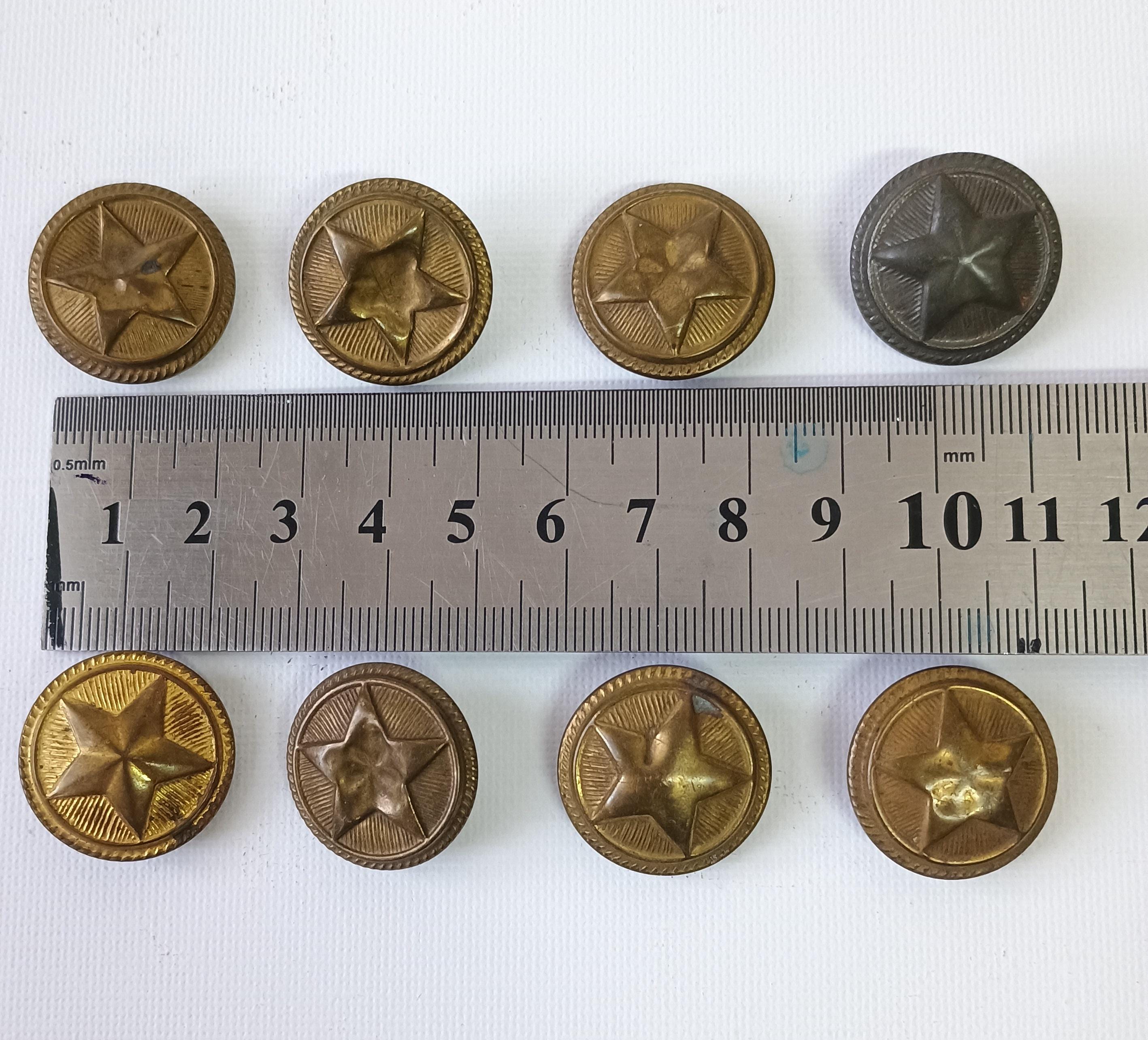 Antique Army Buttons From the Soviet Military Uniform, Collectible Item ...