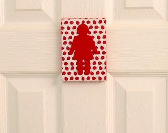 Girl Wooden Bathroom Sign: Decoupage Restroom Decor - Etsy