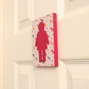Girl Bathroom Door Sign, Restroom Door Sign, Wooden Bathroom Sign ...