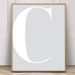 Single Letter C Art Capital Letter Print Initial Print for | Etsy